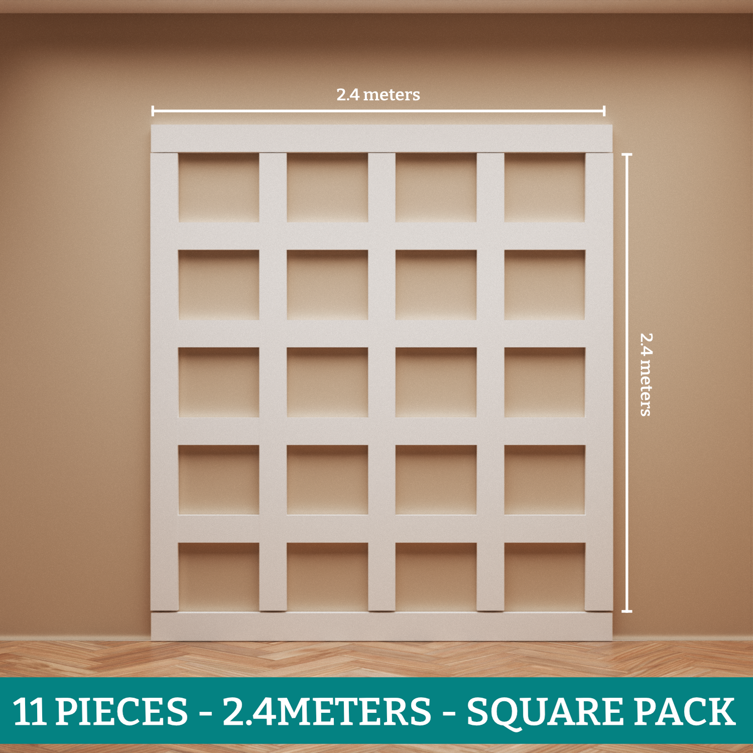 12mm Square Strips Wall Panel Kit
