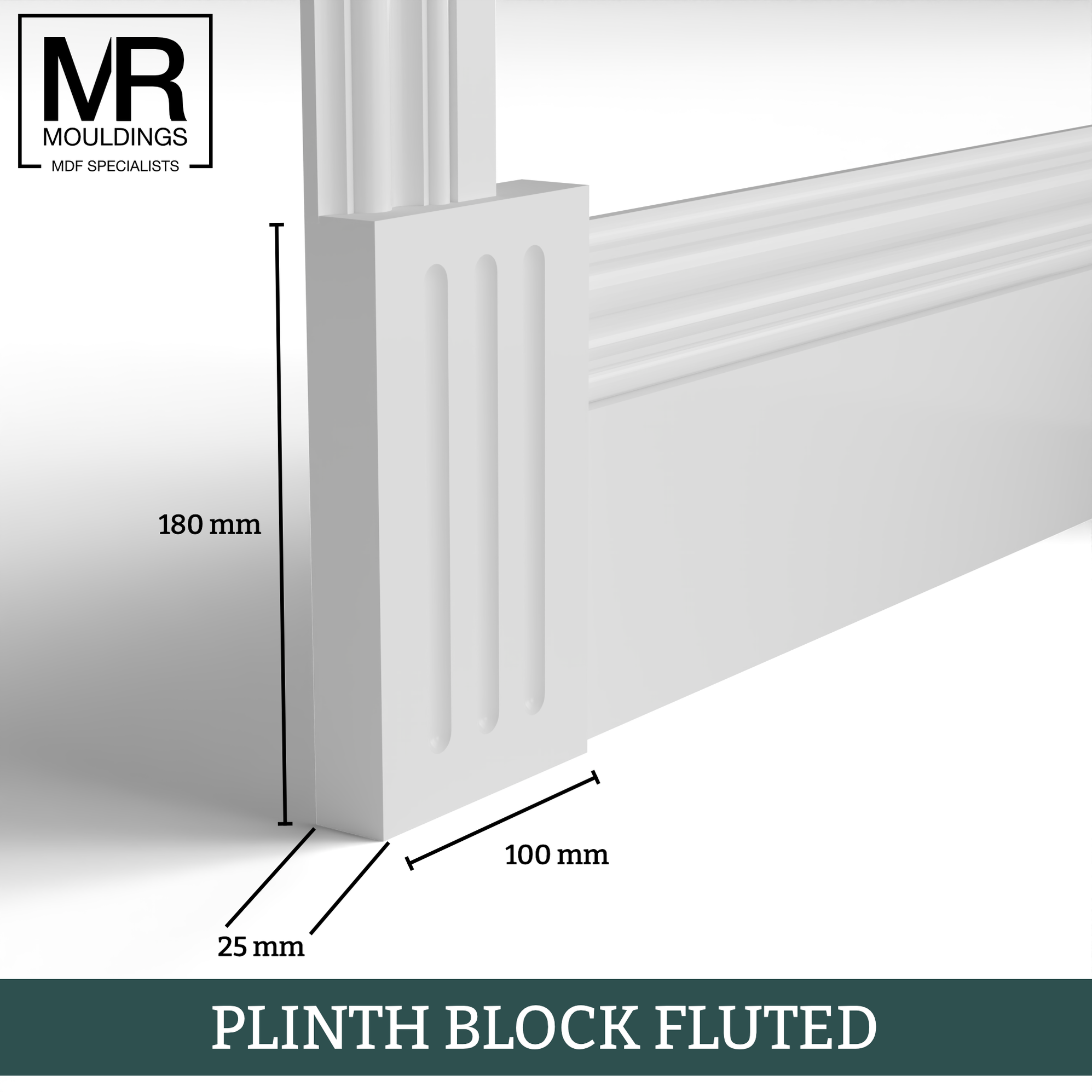 Fluted MDF Plinth Block
