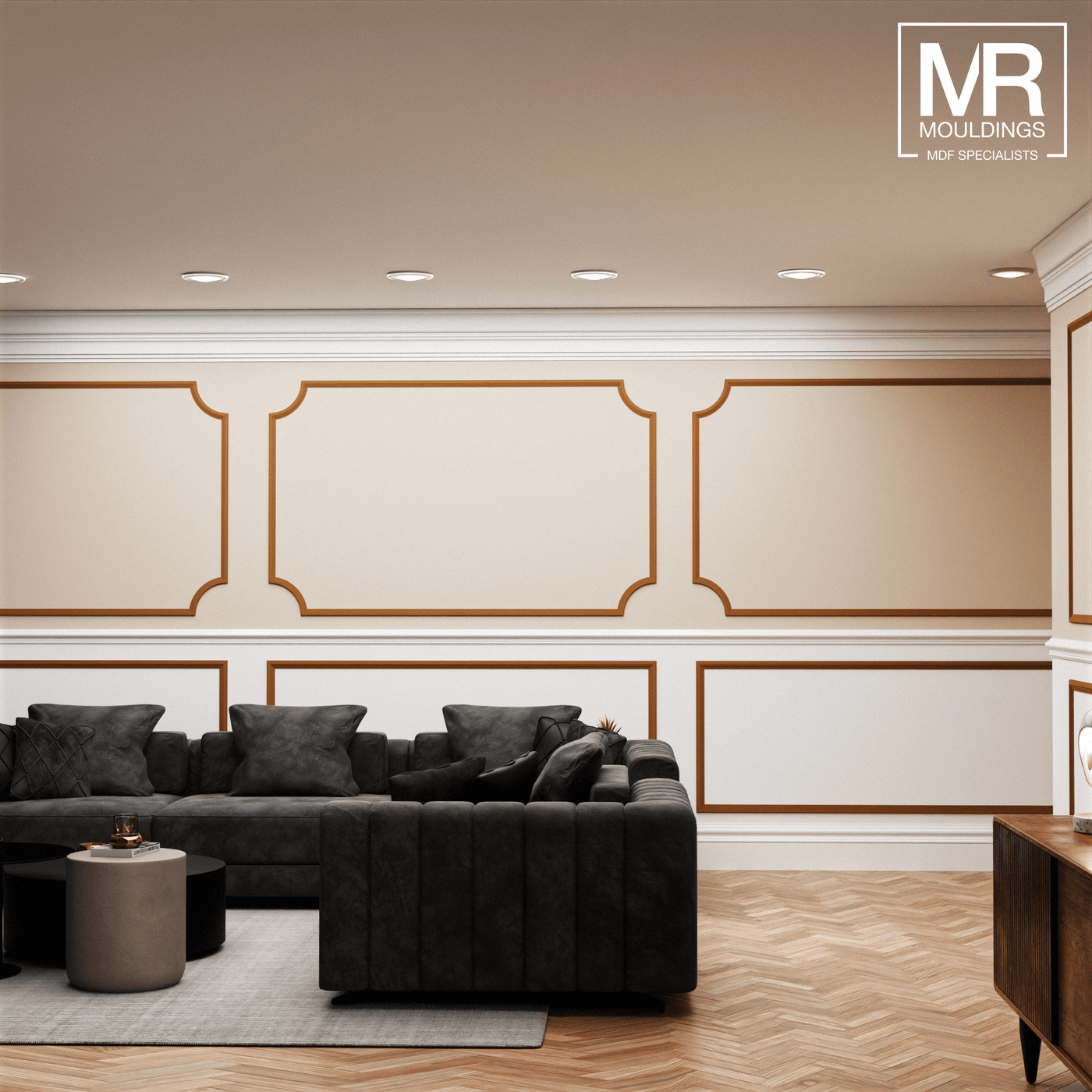 Stepped Flexible MDF Panel Mould – Bendable Decorative Moulding