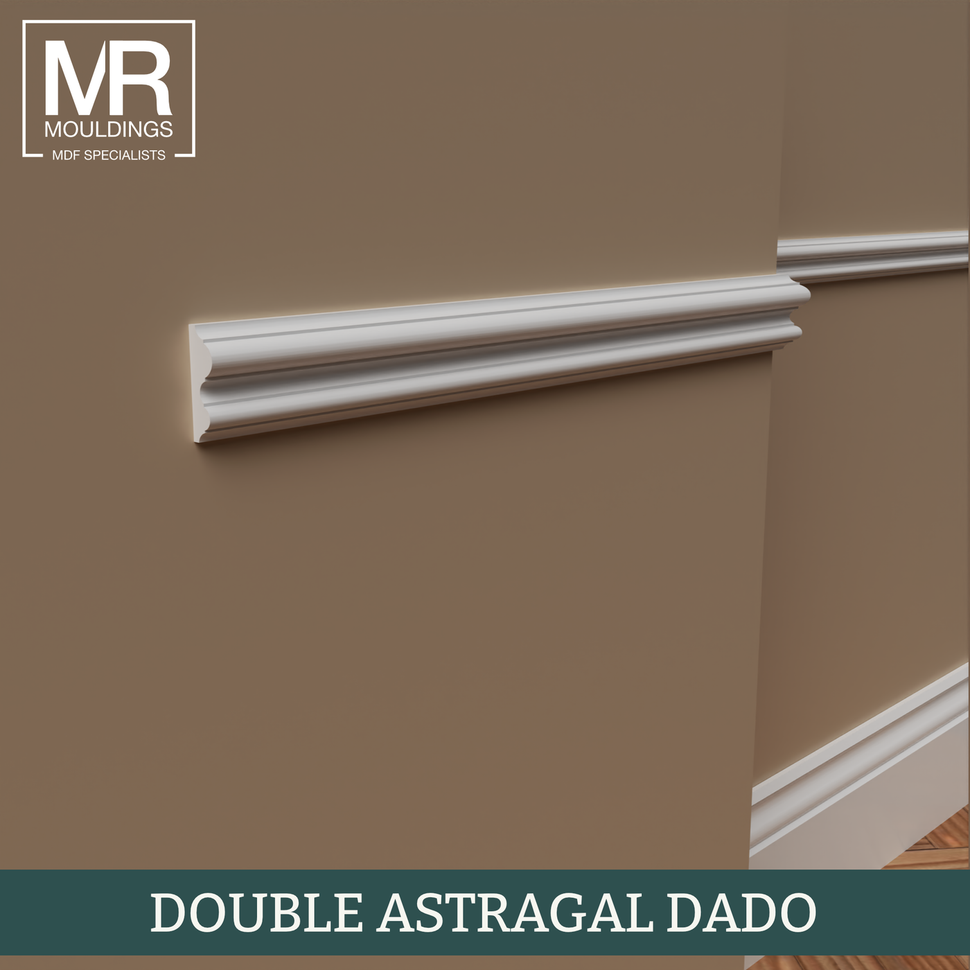 Double Astragal FR MDF Dado Rail | Euroclass B Fire Rated