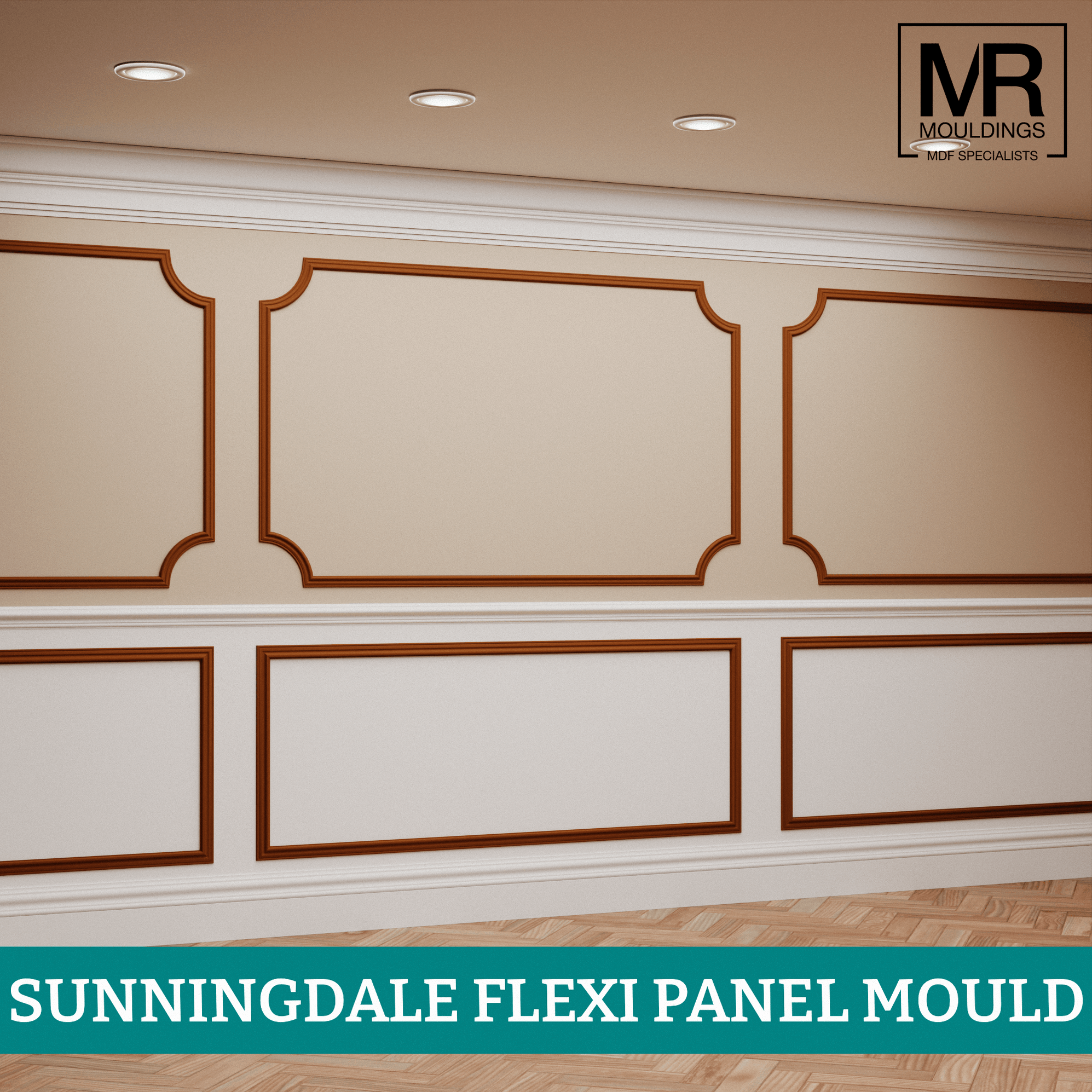 Sunningdale Flexible MDF Panel Mould – Bendable Decorative Trim