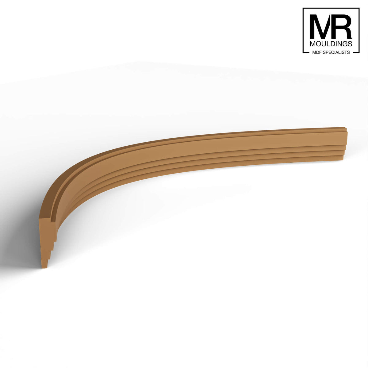 Stepped Flexible MDF Dado Mould | Modern, Curved Moulding for Interiors