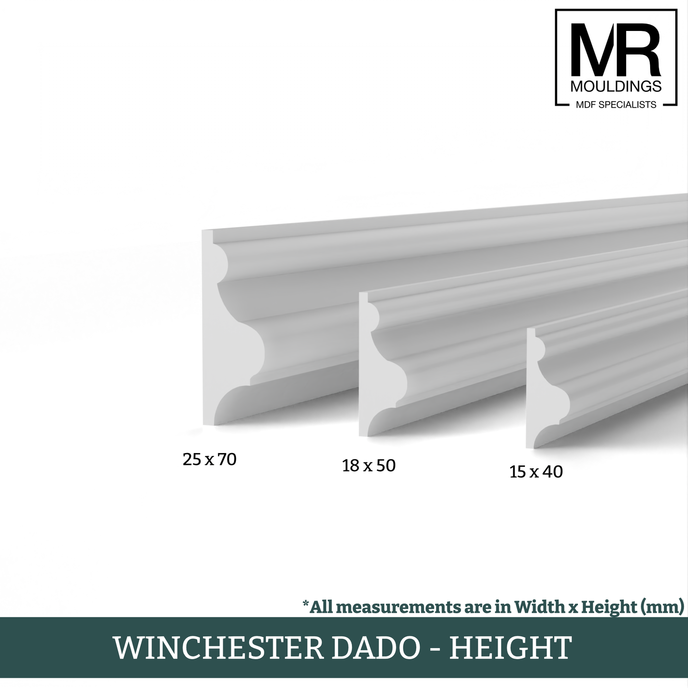 Winchester FR MDF Dado Rail | Euroclass B Fire Rated