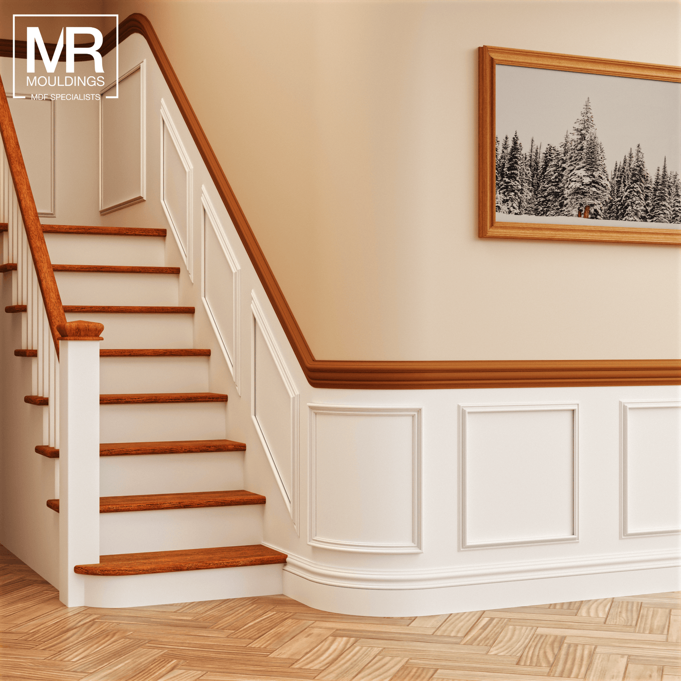 Bolection Flexible MDF Dado Mould | Raised Curved Moulding for Interiors