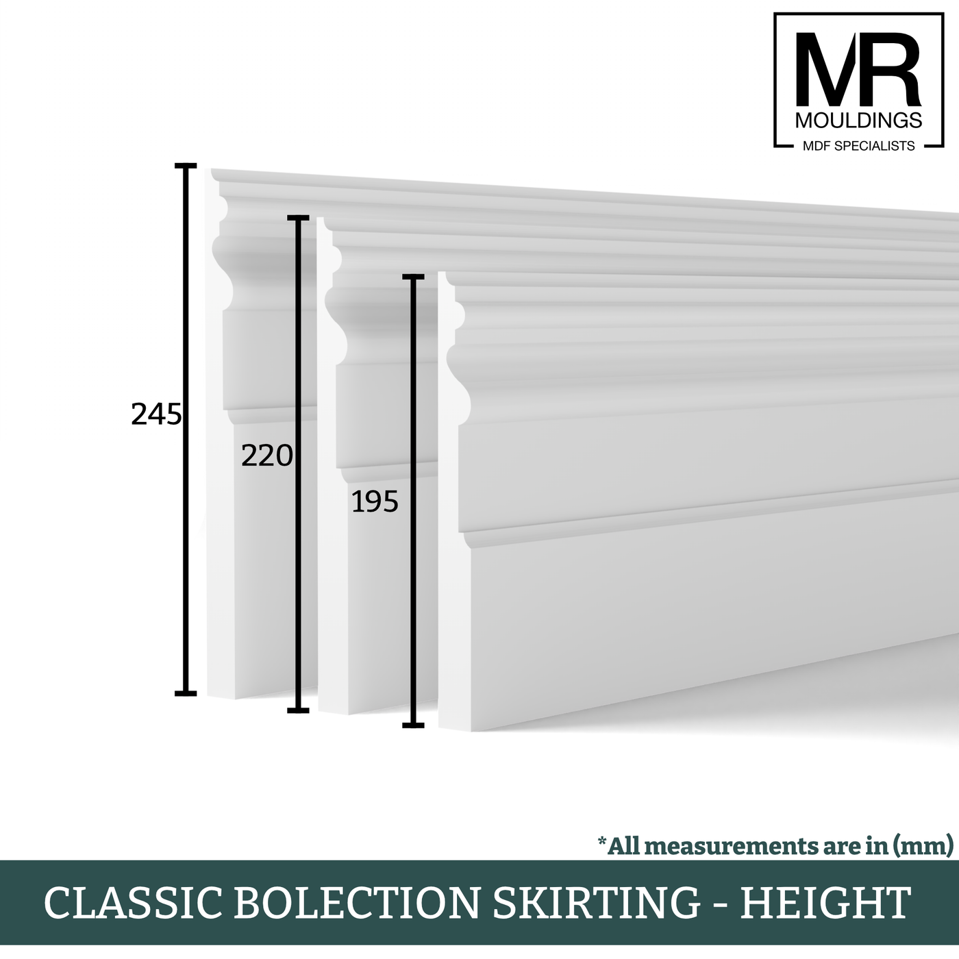 Classic Bolection MDF Skirting Board | Raised Heritage Profile