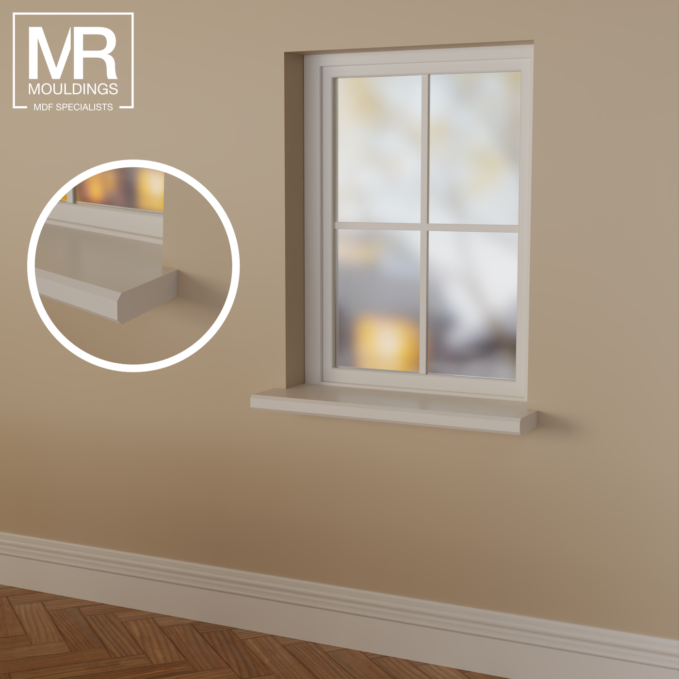 Splayed MDF Window Board | Modern Made to Order Window Boards