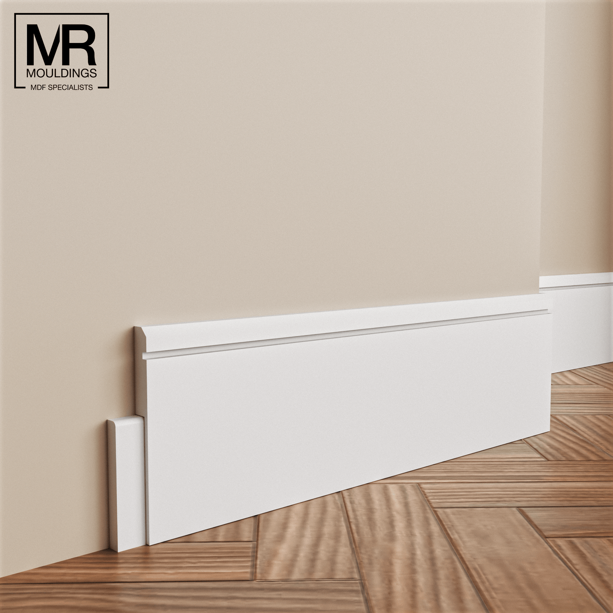 Splayed Groove MDF Skirting Cover Board – Modern Skirting, Easy Install