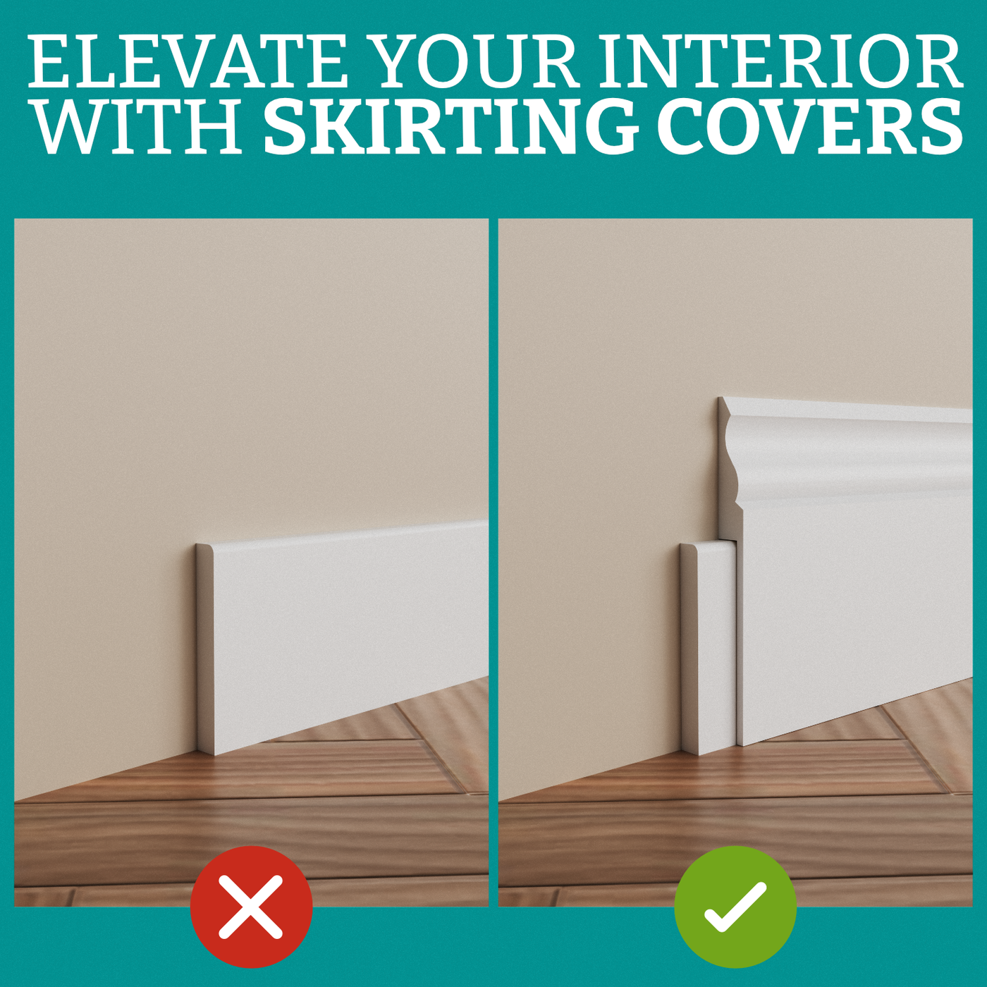 Ovolo MDF Skirting Cover Board – Elegant & Easy Skirting Upgrade