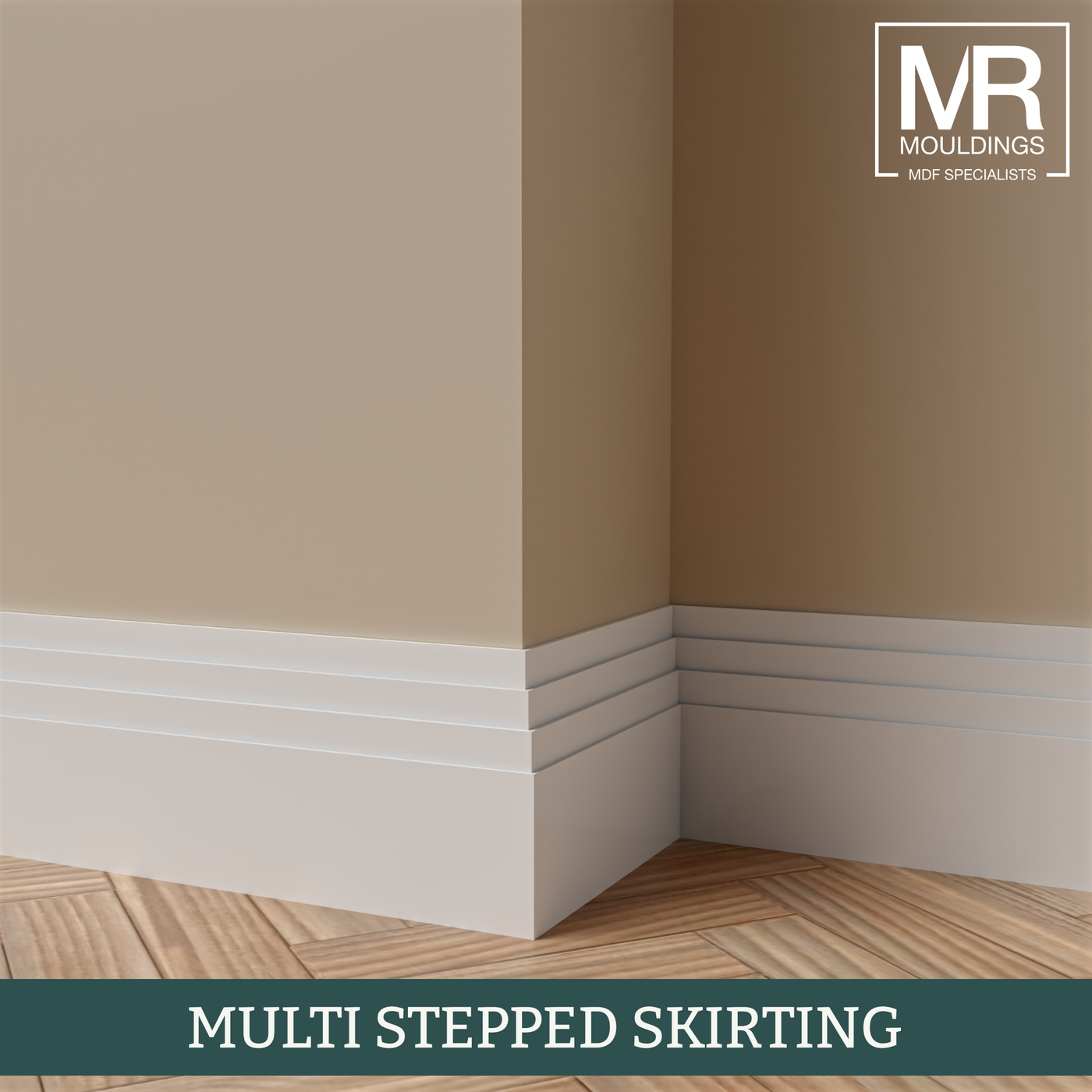 Multi Stepped MDF Skirting Board | Bold Modern Layered Profile