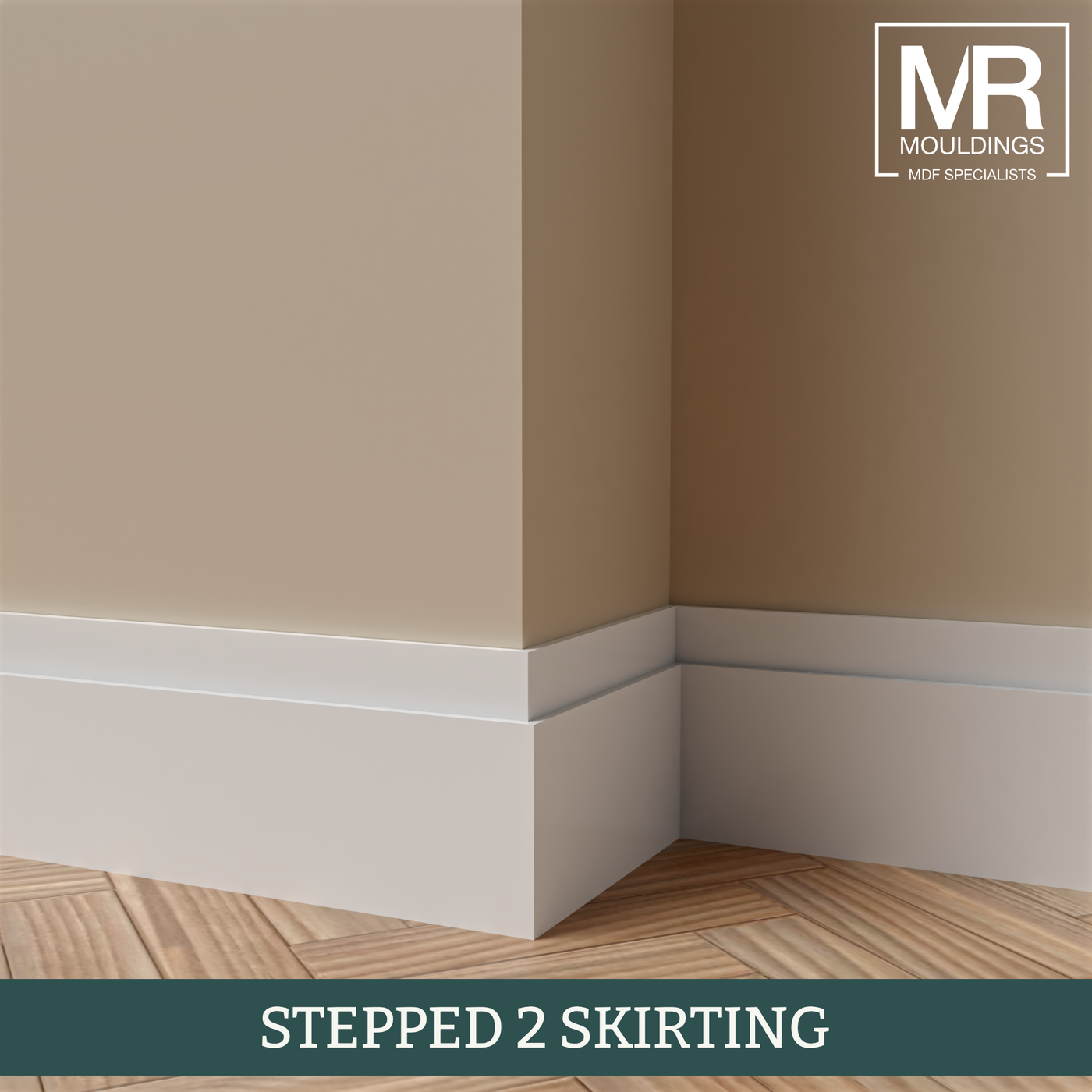 Stepped 2 MDF Flexible Skirting Board