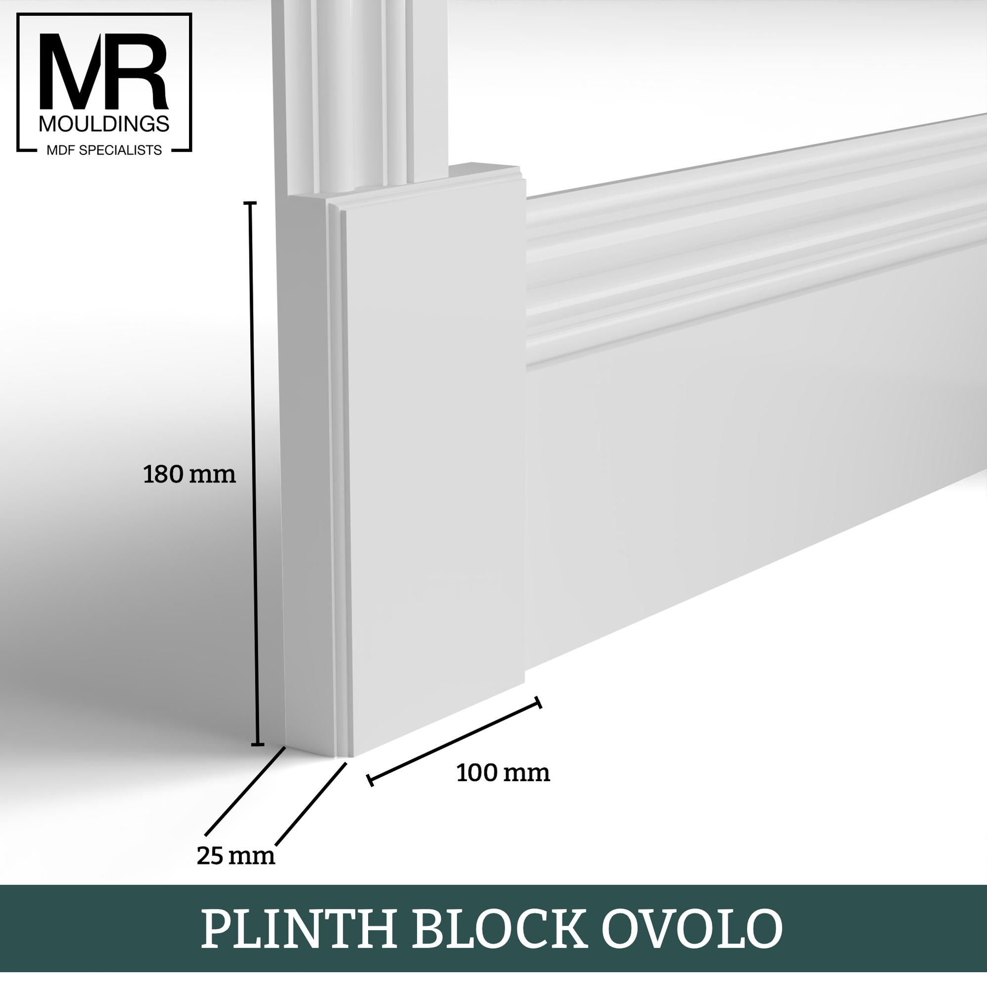 Ovolo MDF Plinth Block