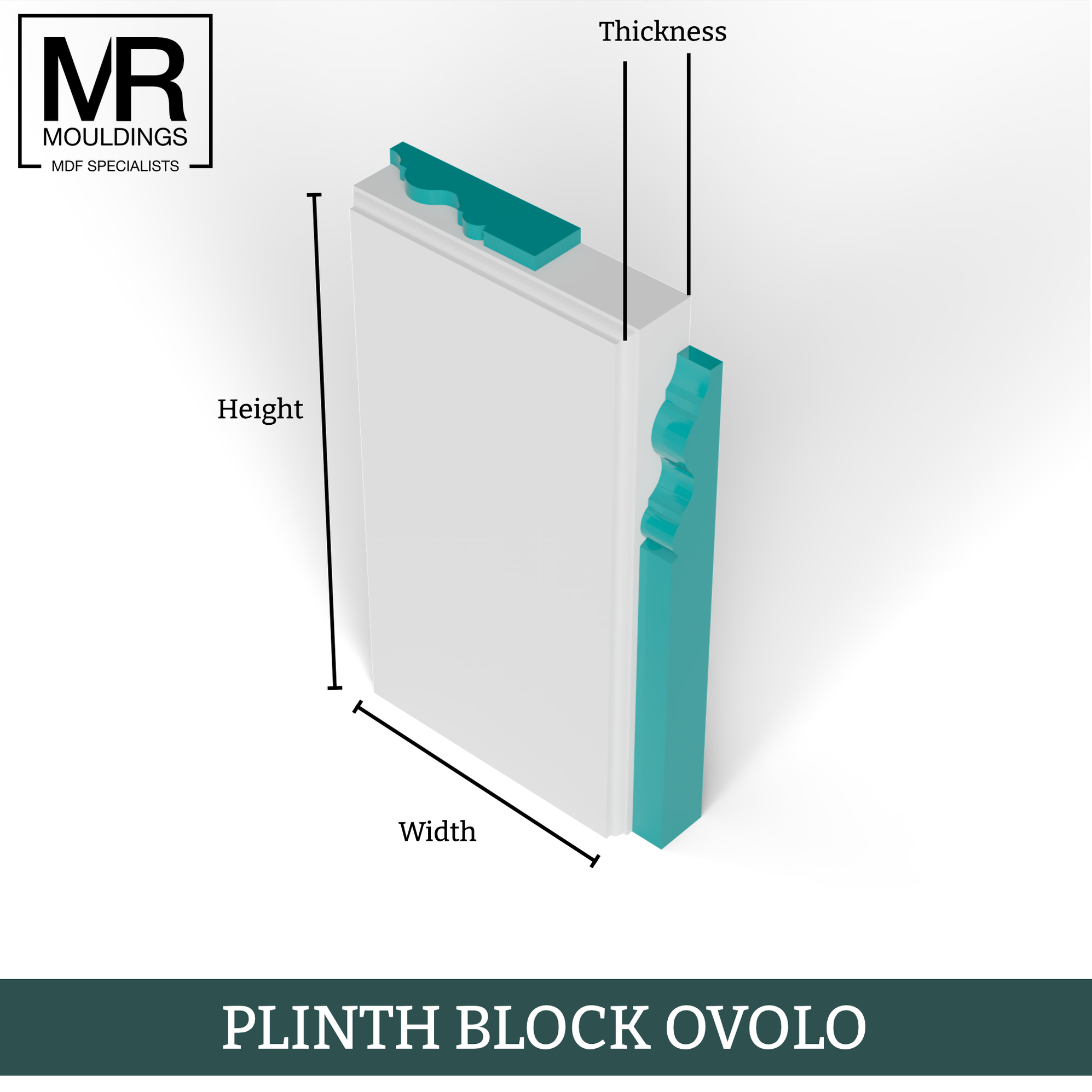 Ovolo MDF Plinth Block