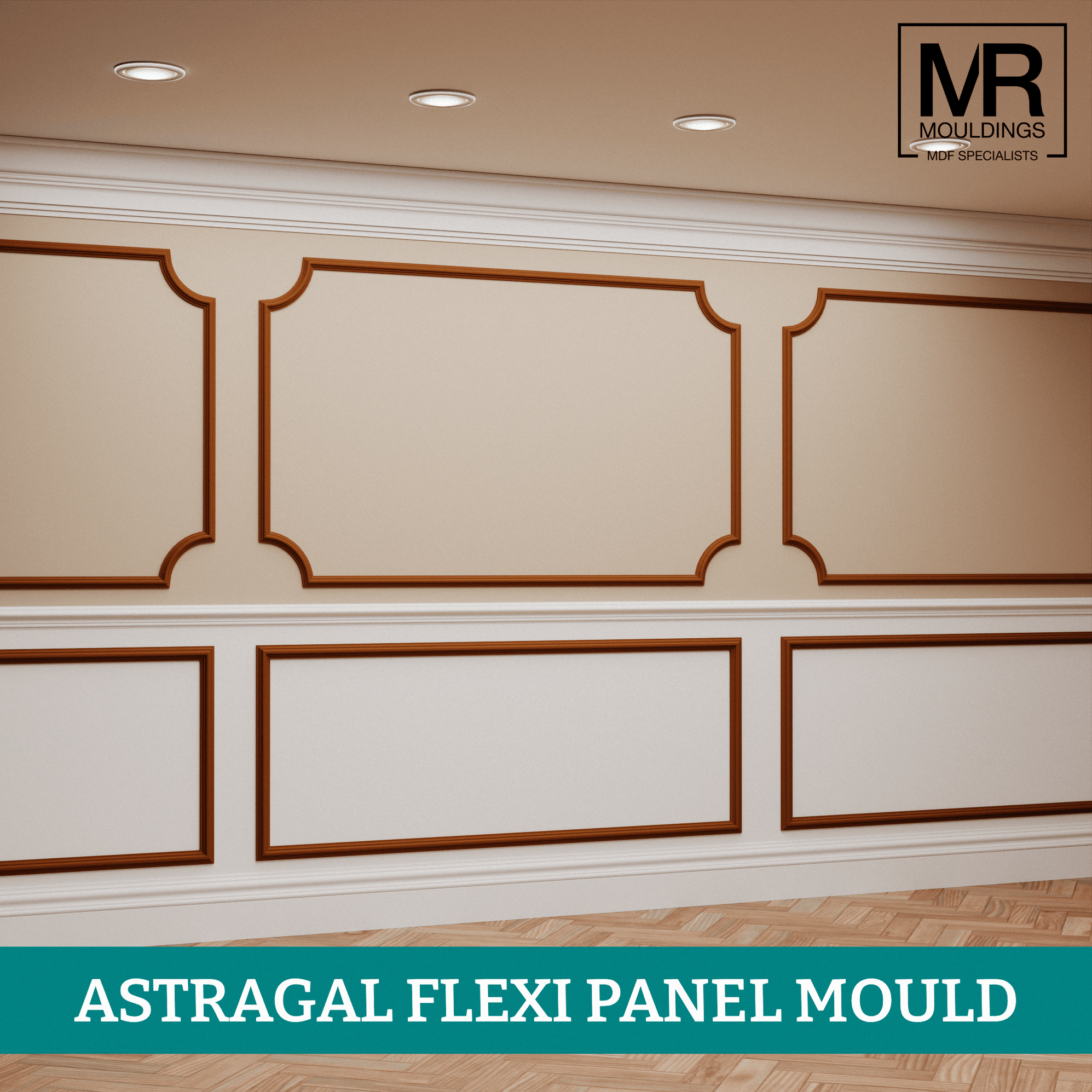 Astragal Flexible MDF Panel Mould – Bendable Decorative Bead Trim