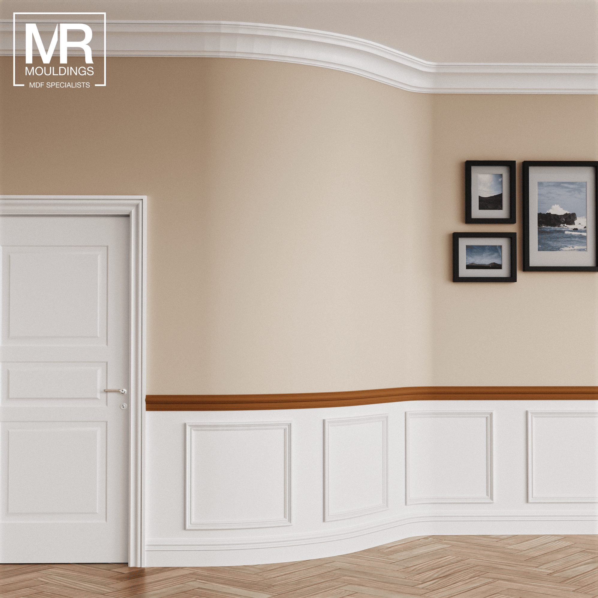 Watford Flexible MDF Dado Mould | Bold, Bendable Moulding for Curved Walls